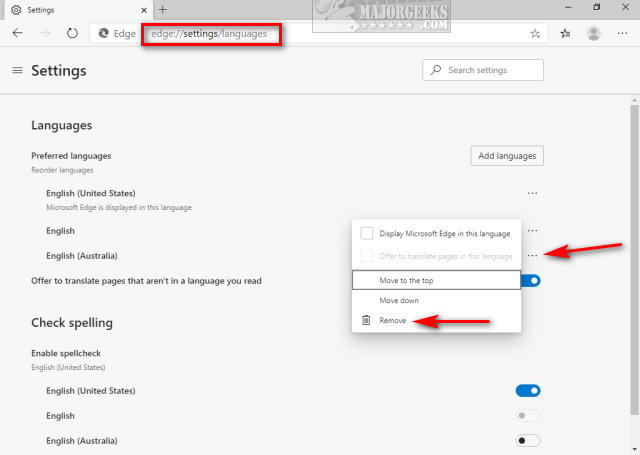 How to Add, Delete or Change Languages in Microsoft Edge - MajorGeeks How to Add, Delete or Change Languages in Microsoft Edge - MajorGeeks